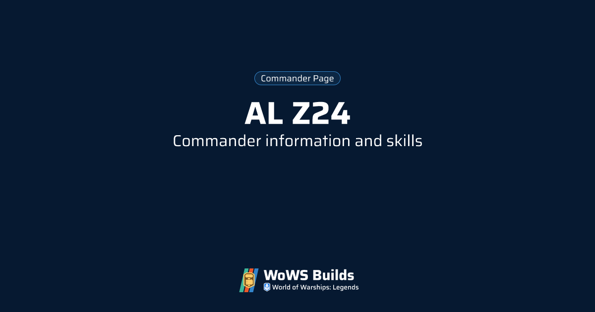 AL Z24 - WoWS: Legends | German Destroyer Commander