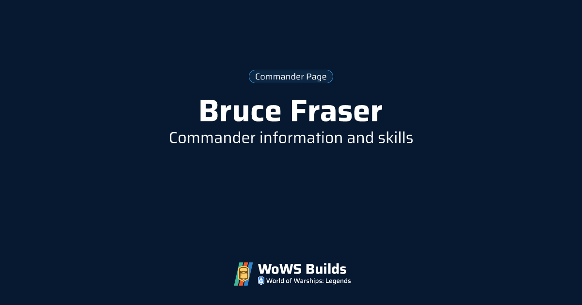 Bruce Fraser - WoWS: Legends | British Cruiser Commander