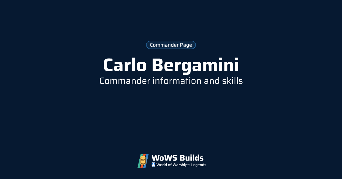 Carlo Bergamini - WoWS: Legends | Italian Destroyer Commander