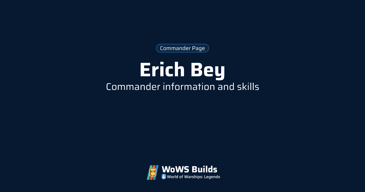 Erich Bey - WoWS: Legends | German Destroyer Commander