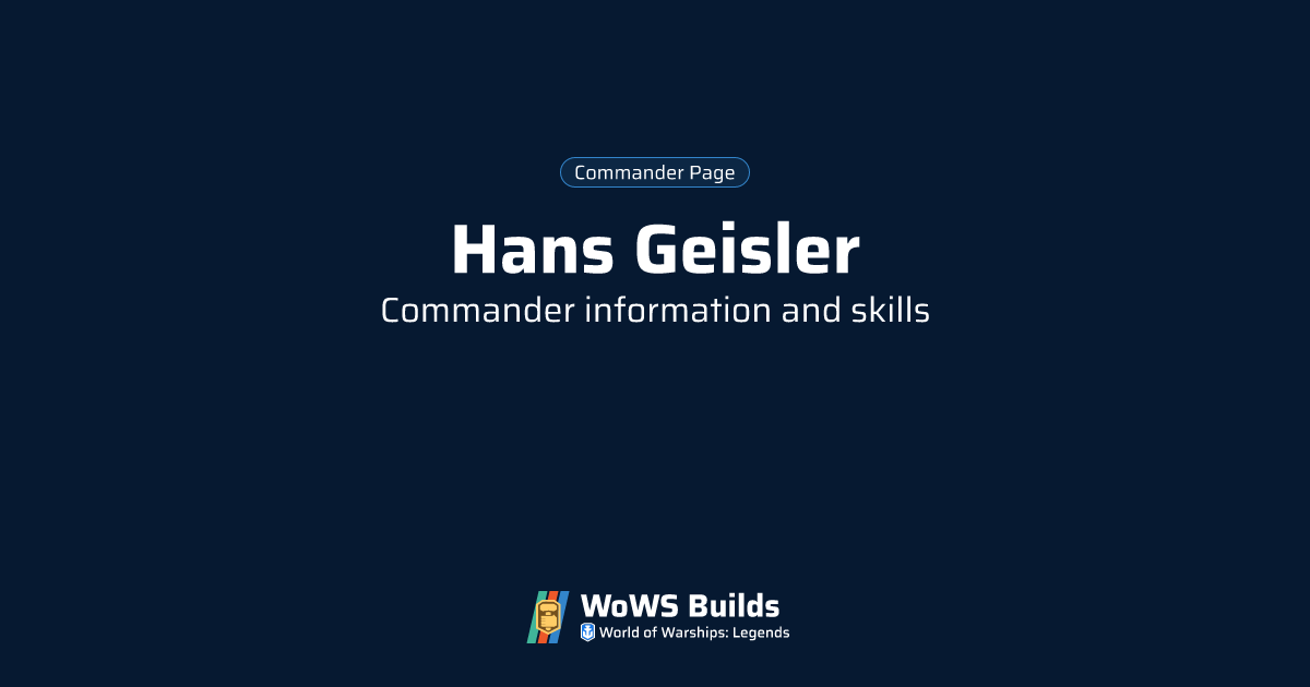 Hans Geisler - WoWS: Legends | German Aircraft Carrier Commander