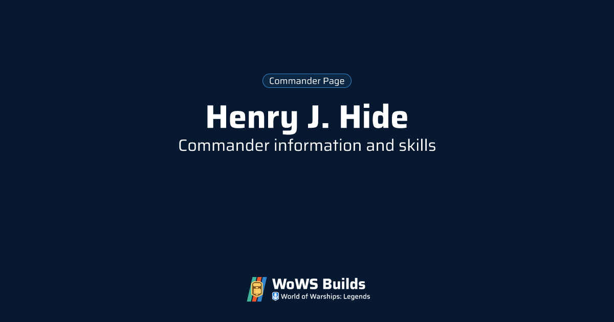 Henry J. Hide - WoWS: Legends | German Battleship Commander