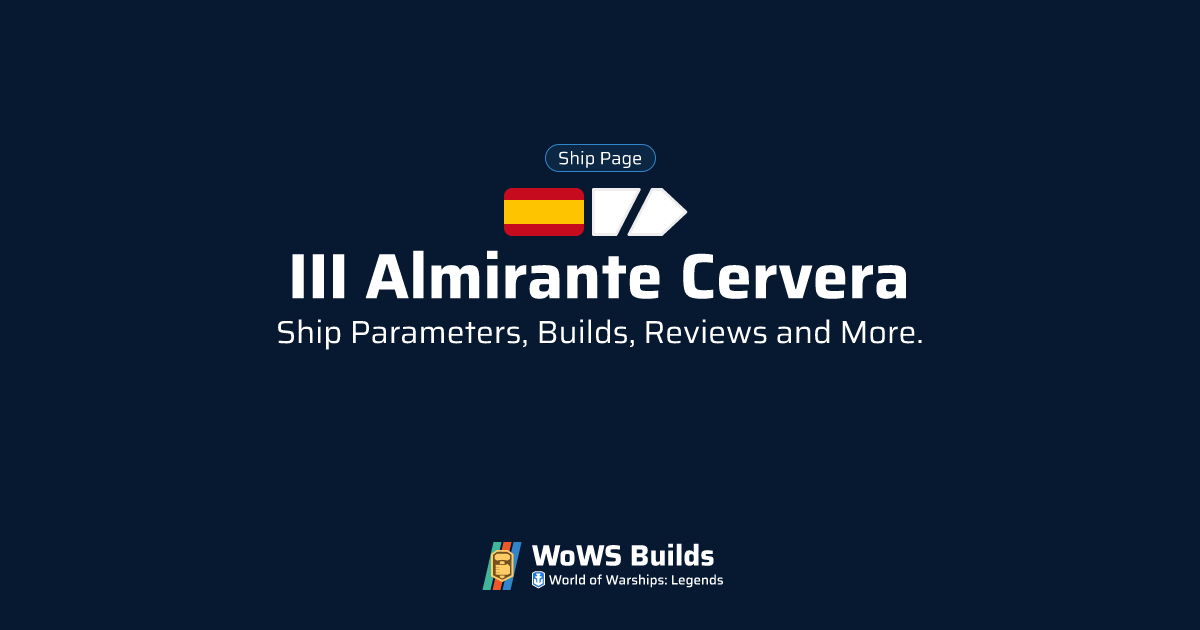 III Almirante Cervera - WoWS: Legends | Stats + Builds | Tier III Cruiser