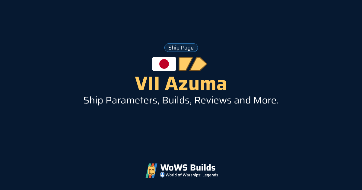 VII Azuma - WoWS: Legends | Stats + Builds | Tier VII Cruiser