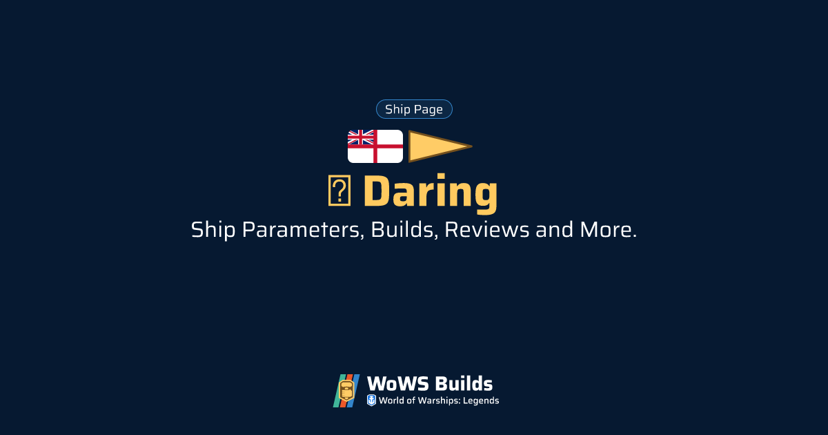 Daring - WoWS: Legends | Stats + Builds | Tier ★ Destroyer
