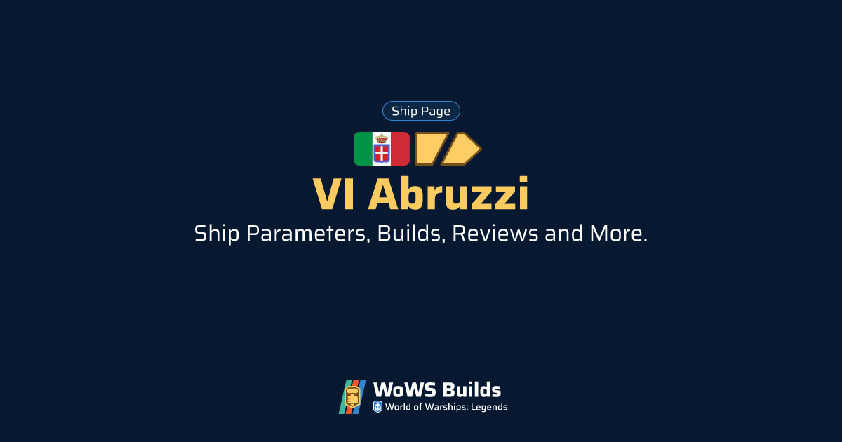 VI Abruzzi - WoWS: Legends | Stats + Builds | Tier VI Cruiser