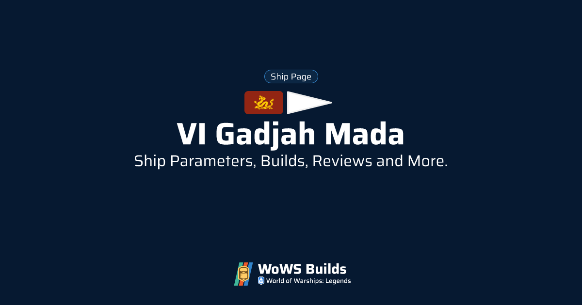 VI Gadjah Mada - WoWS: Legends | Stats + Builds | Tier VI Destroyer