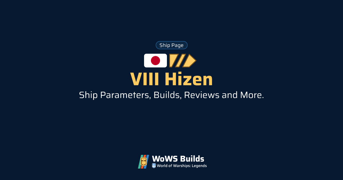 VIII Hizen - WoWS: Legends | Stats + Builds | Tier VIII Battleship