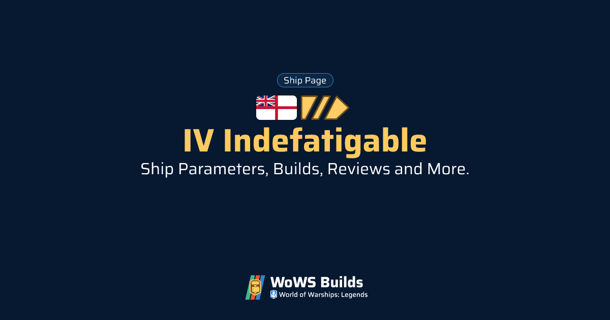 IV Indefatigable - WoWS: Legends | Stats + Builds | Tier IV Battleship