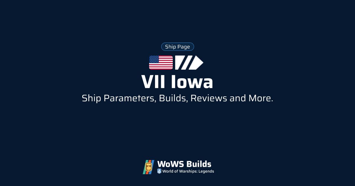 VII Iowa - WoWS: Legends | Stats + Builds | Tier VII Battleship