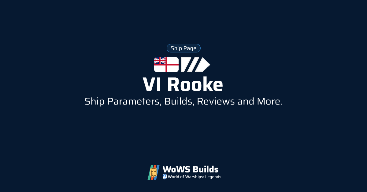VI Rooke - WoWS: Legends | Stats + Builds | Tier VI Battleship