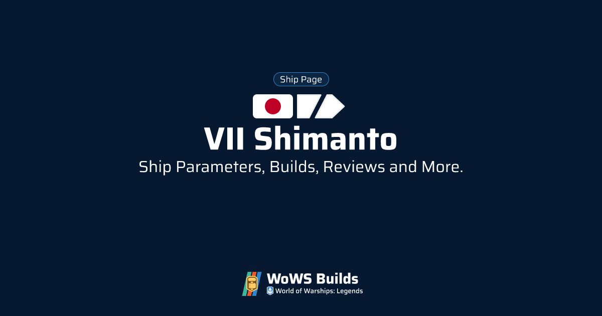 VII Shimanto - WoWS: Legends | Stats + Builds | Tier VII Cruiser