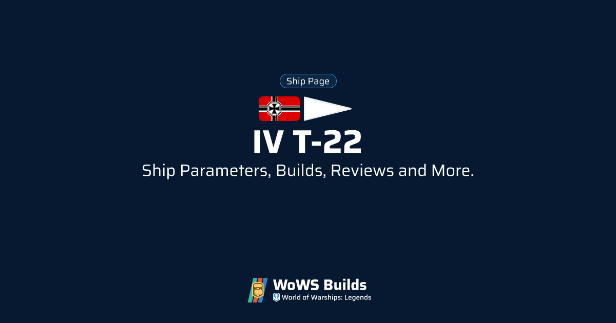 IV T-22 - WoWS: Legends | Stats + Builds | Tier IV Destroyer